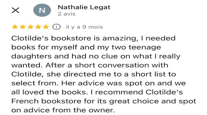 French books | Clotilde French Bookstore