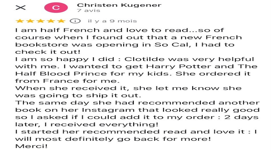 French books | Clotilde French Bookstore